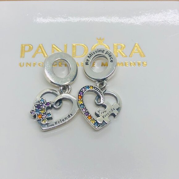 Pandora | Jewelry | Pandora Puzzle Piece Hearts Splittable Friendship ...